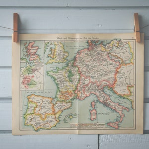 1908 Vintage Map of Hohenstaufen Dynasty Lands - Etsy