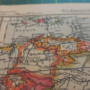 1936 Vintage Map of the Americas - Etsy