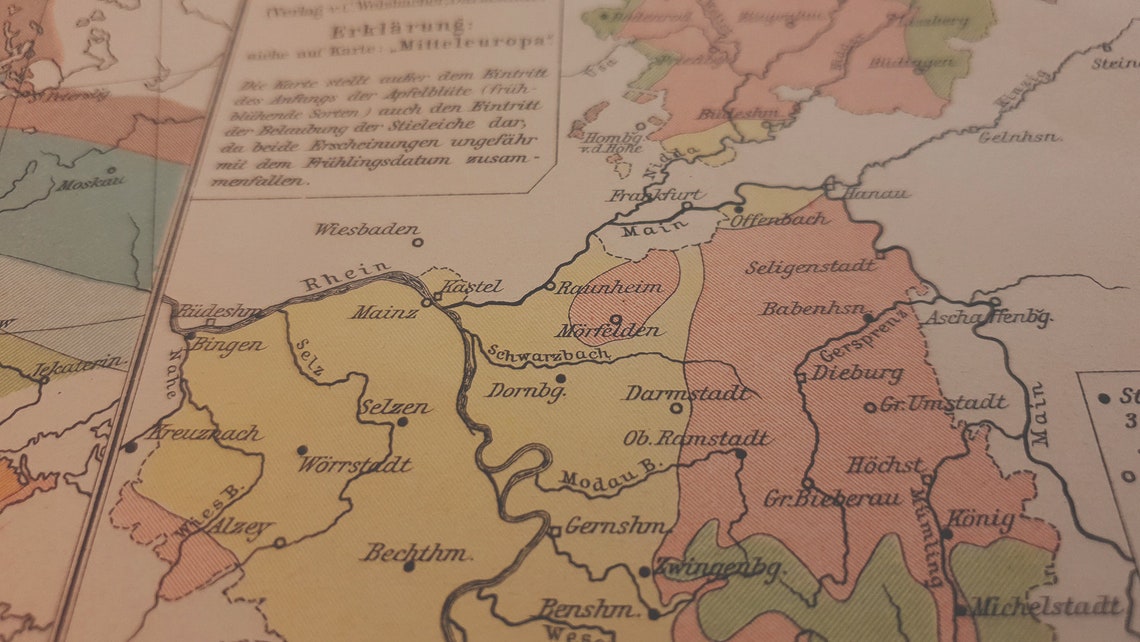 1907 Vintage Spring Arrival Map of Europe - Etsy
