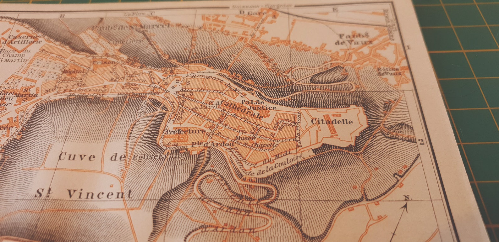 1908 Vintage Laon Map | Etsy