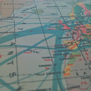 1959 Vintage World Map - Etsy