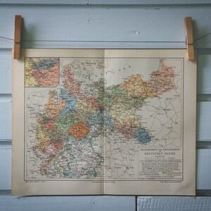 1907 Vintage Railways Map of Germany - Etsy