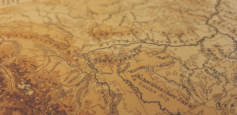 1884 Vintage Central Europe Map - Etsy