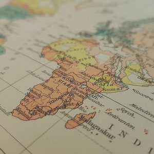 1907 Vintage Government Types World Map - Etsy