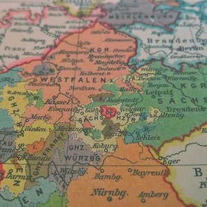 1925 Vintage Map of Germany in the Early 19th Century - Etsy