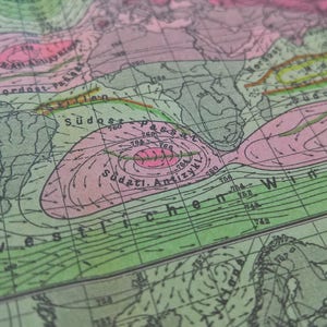 1931 Vintage Atmospheric Pressure & Winds World Map - Etsy