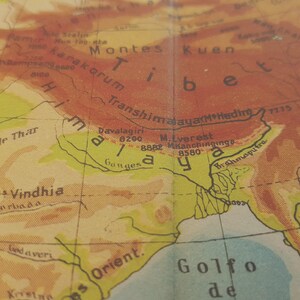 1950 Vintage Map of Asia - Etsy