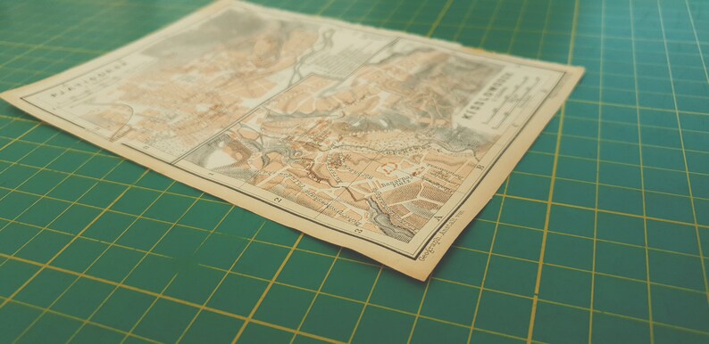 1912 Vintage Pyatigorsk & Kislovodsk Map | Etsy