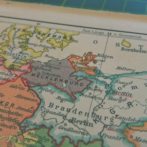1925 Vintage Map of Germany in the Early 19th Century - Etsy