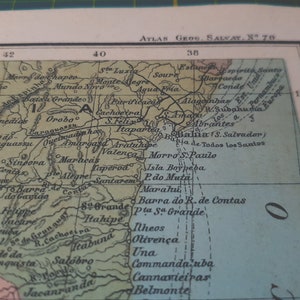 1928 Vintage South Brazil Map - Etsy