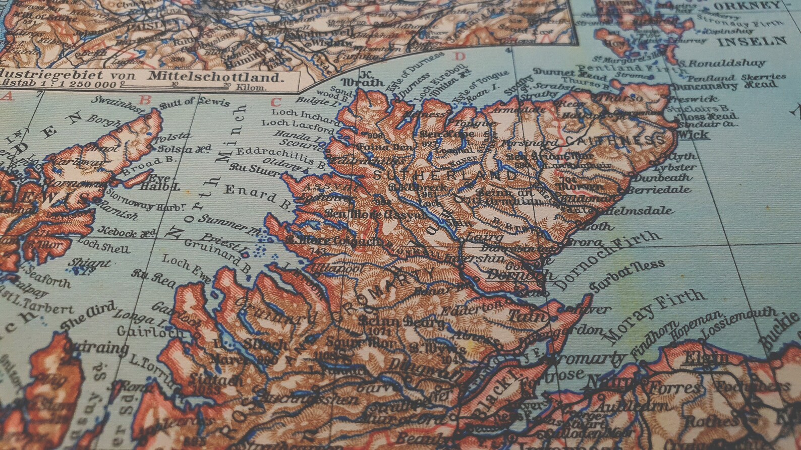 1936 Vintage Scotland Map - Etsy