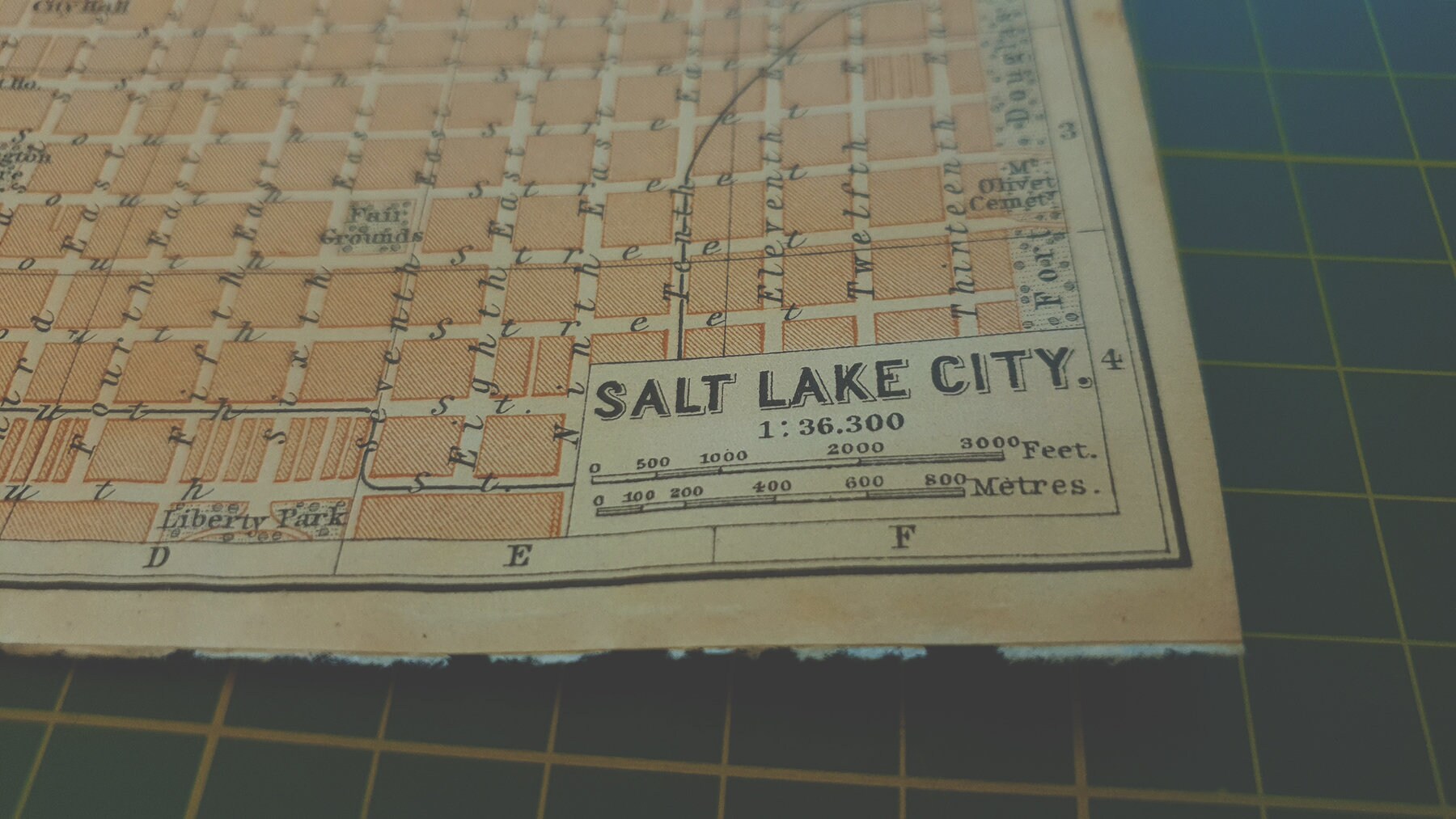 1894 Vintage Salt Lake City Map