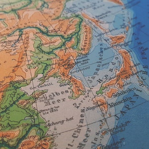1936 Vintage Map of Asia - Etsy
