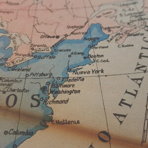 1950 Vintage North America Map - Etsy