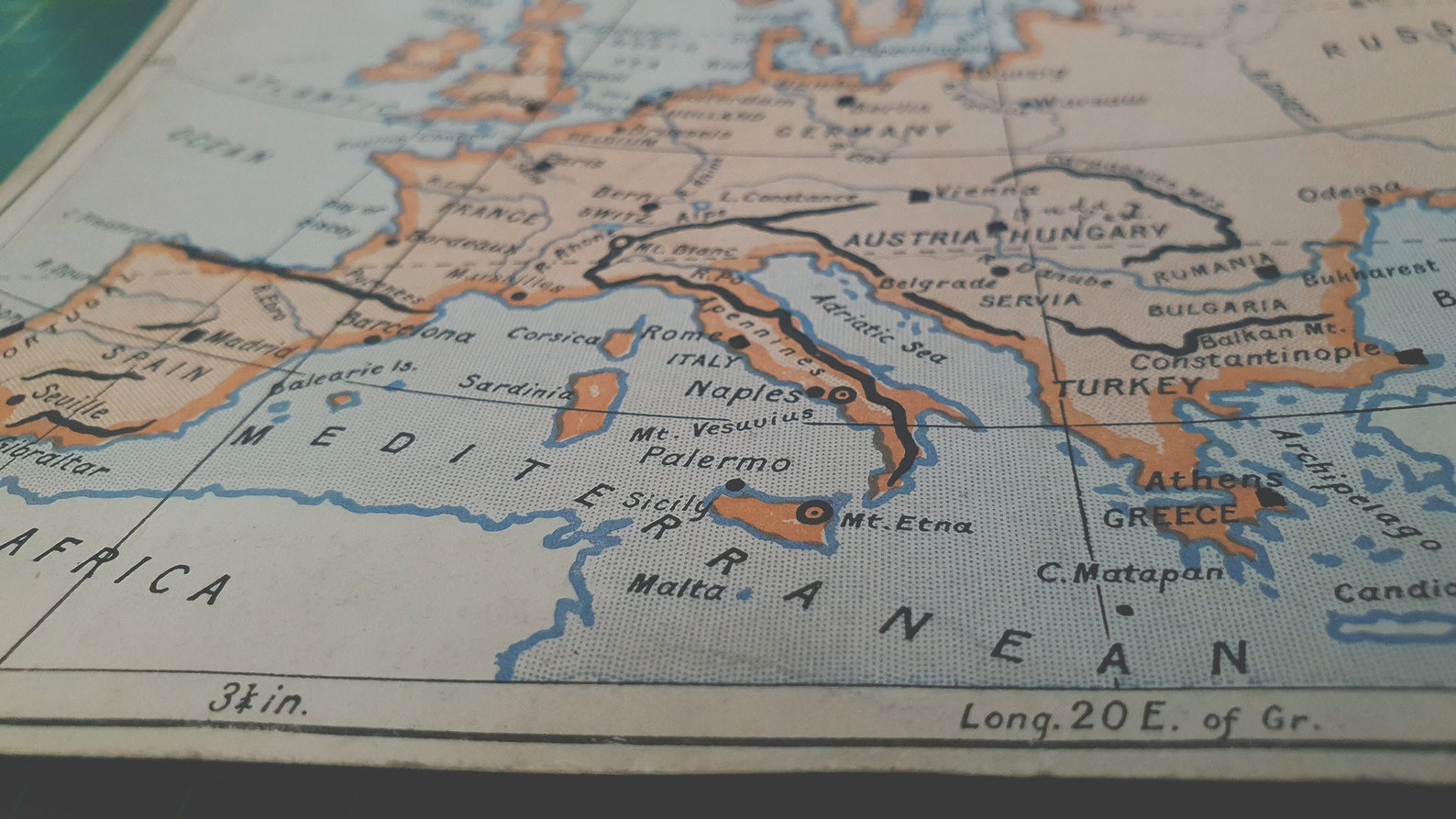 1895 Vintage Map of Europe | Etsy