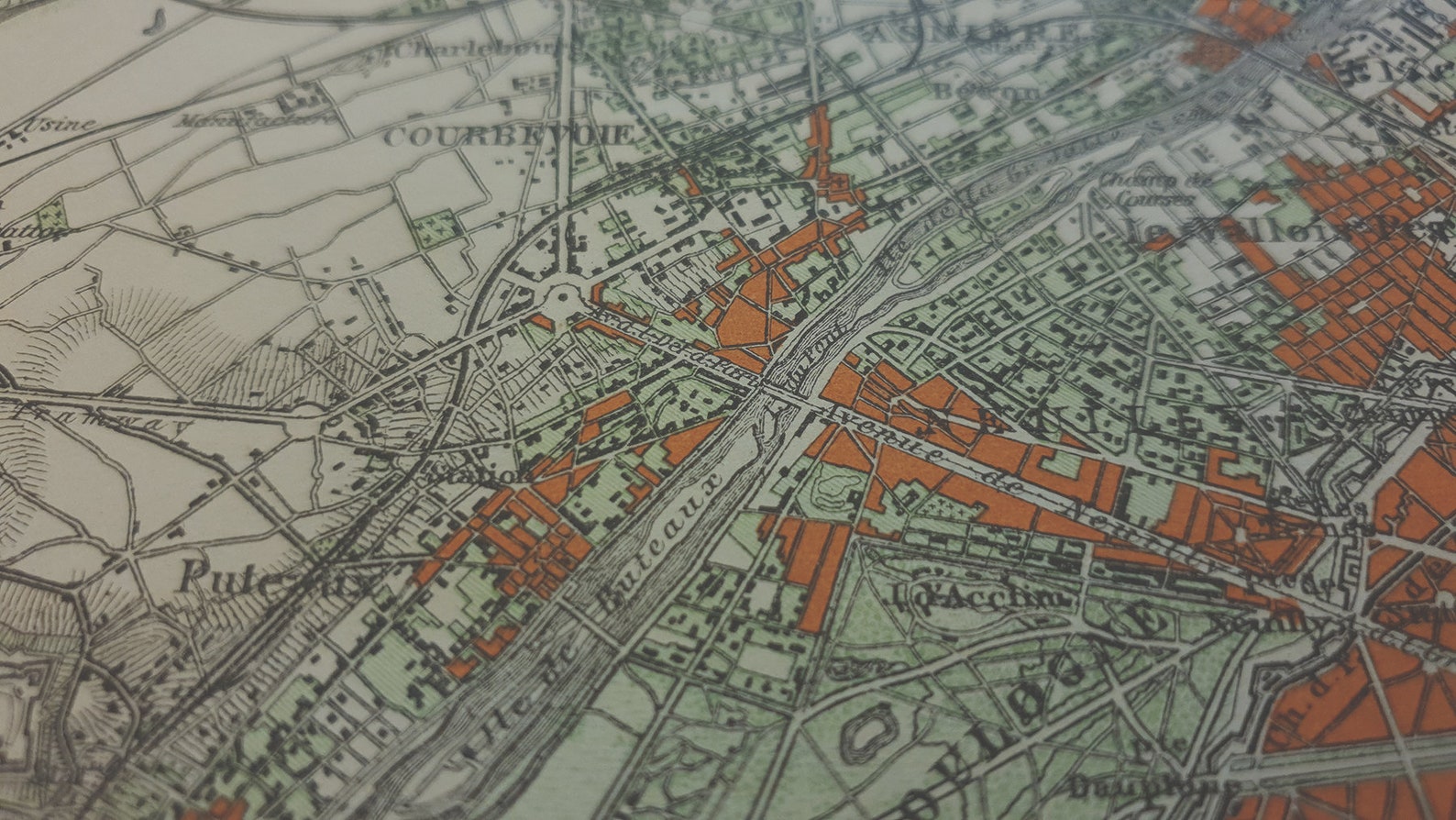 1900 Vintage NW Paris Suburbs Map | Etsy