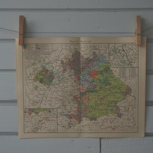 1908 Vintage Map of Bavaria in 18th Century | Etsy