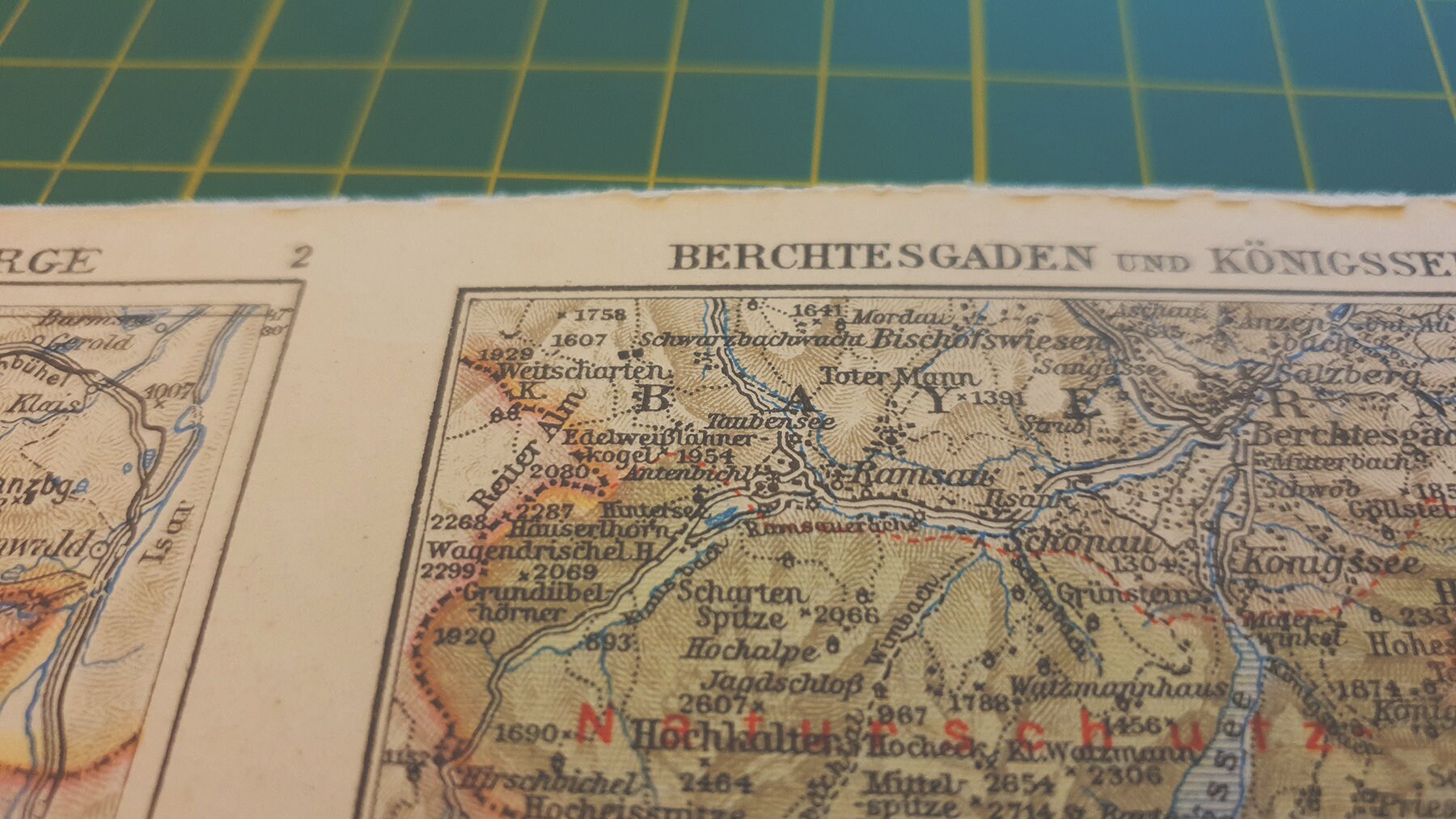 1929 Vintage Wetterstein &Berchtesgaden Mountains Map | Etsy