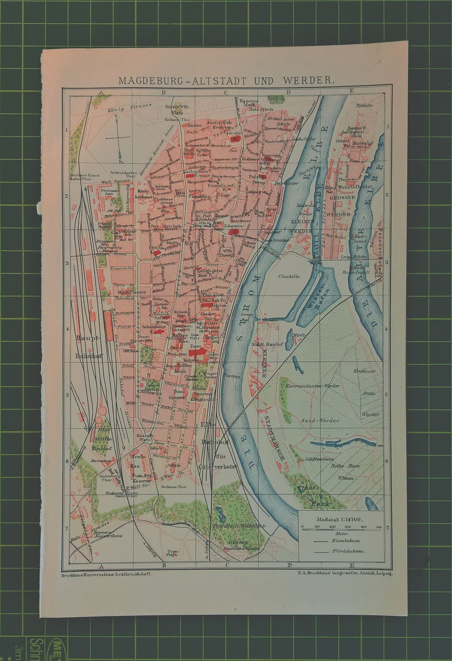 1894 Vintage Magdeburg Map - Etsy