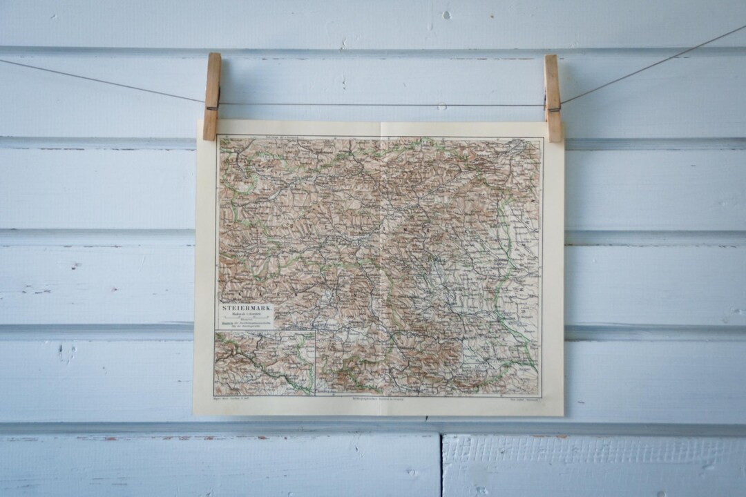 1907 Vintage Styria Map - Etsy