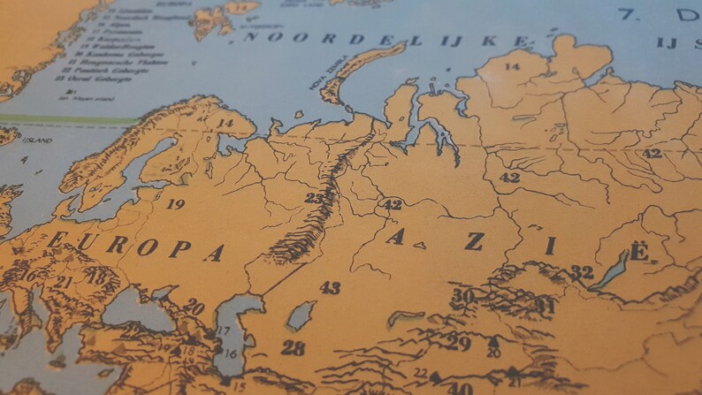 1941 Vintage World Map - Etsy