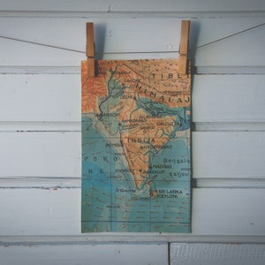 1981 Vintage Map of India - Etsy