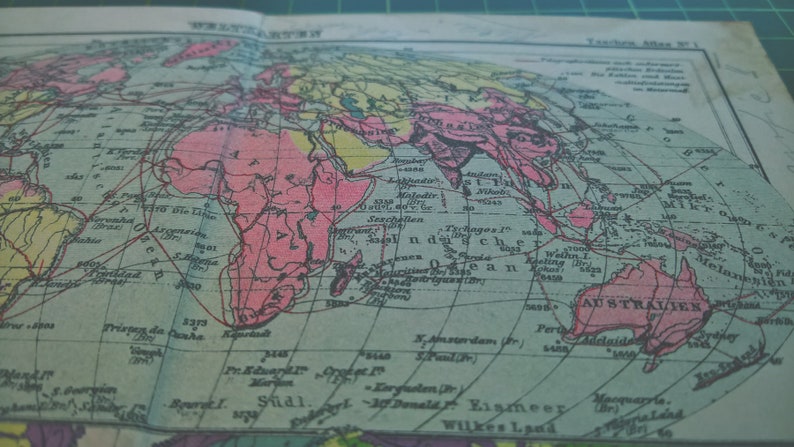 1931 Vintage World Map | Etsy