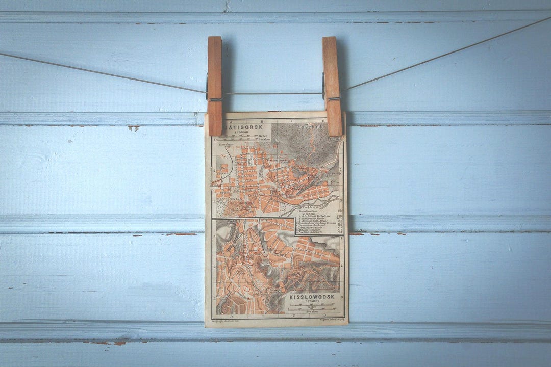 1904 Vintage Pyatigorsk & Kislovodsk Map - Etsy