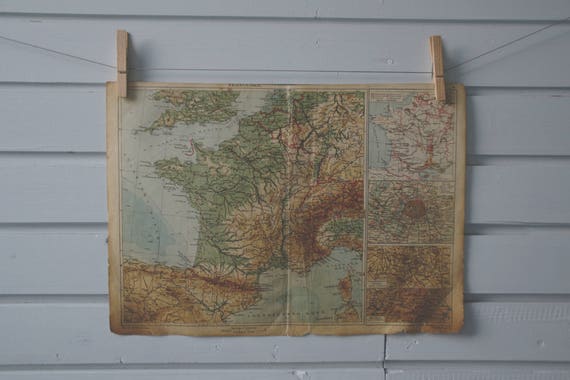 1930s Vintage Map of France | Etsy