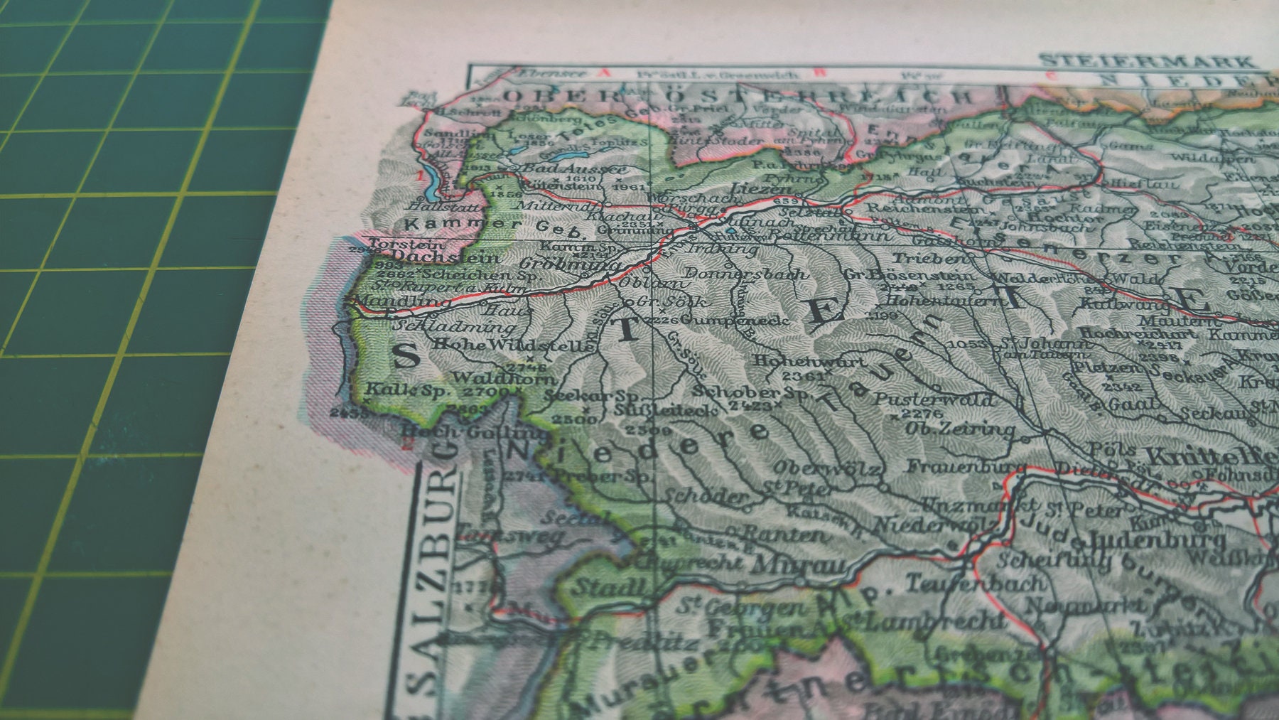 1929 Vintage Styria Map
