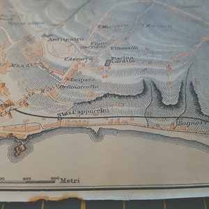 1911 Vintage Pozzuoli Map - Etsy