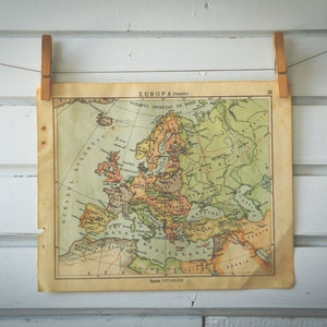 1924 Vintage Map of Europe - Etsy