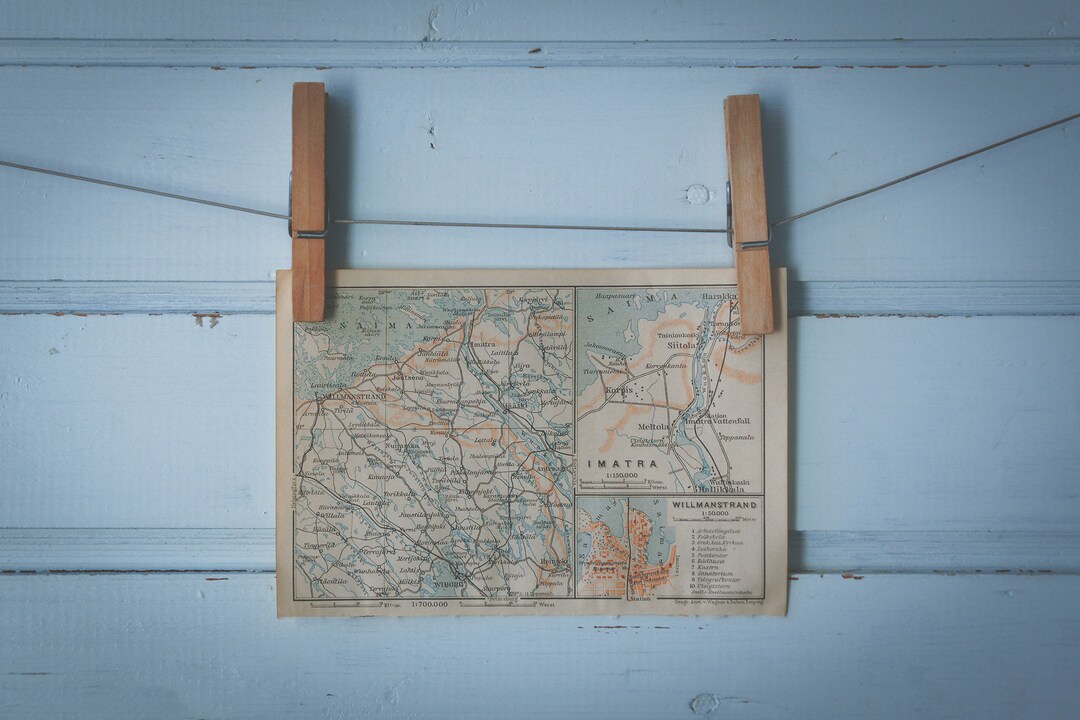 1902 Vintage Imatra Map - Etsy