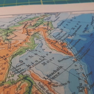 1936 Vintage Map of Asia - Etsy