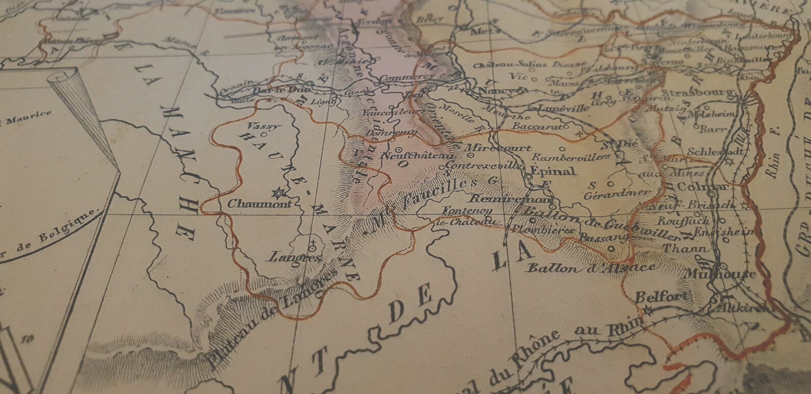 1860s Vintage North France Map - Etsy
