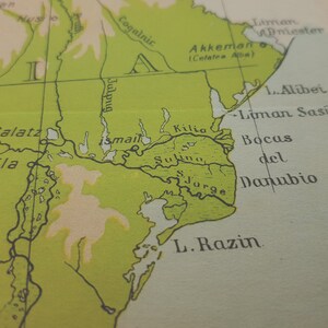 1950 Vintage Romania & Bulgaria Map - Etsy