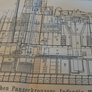 1897 Vintage Battleship Lithograph Illustration - Etsy
