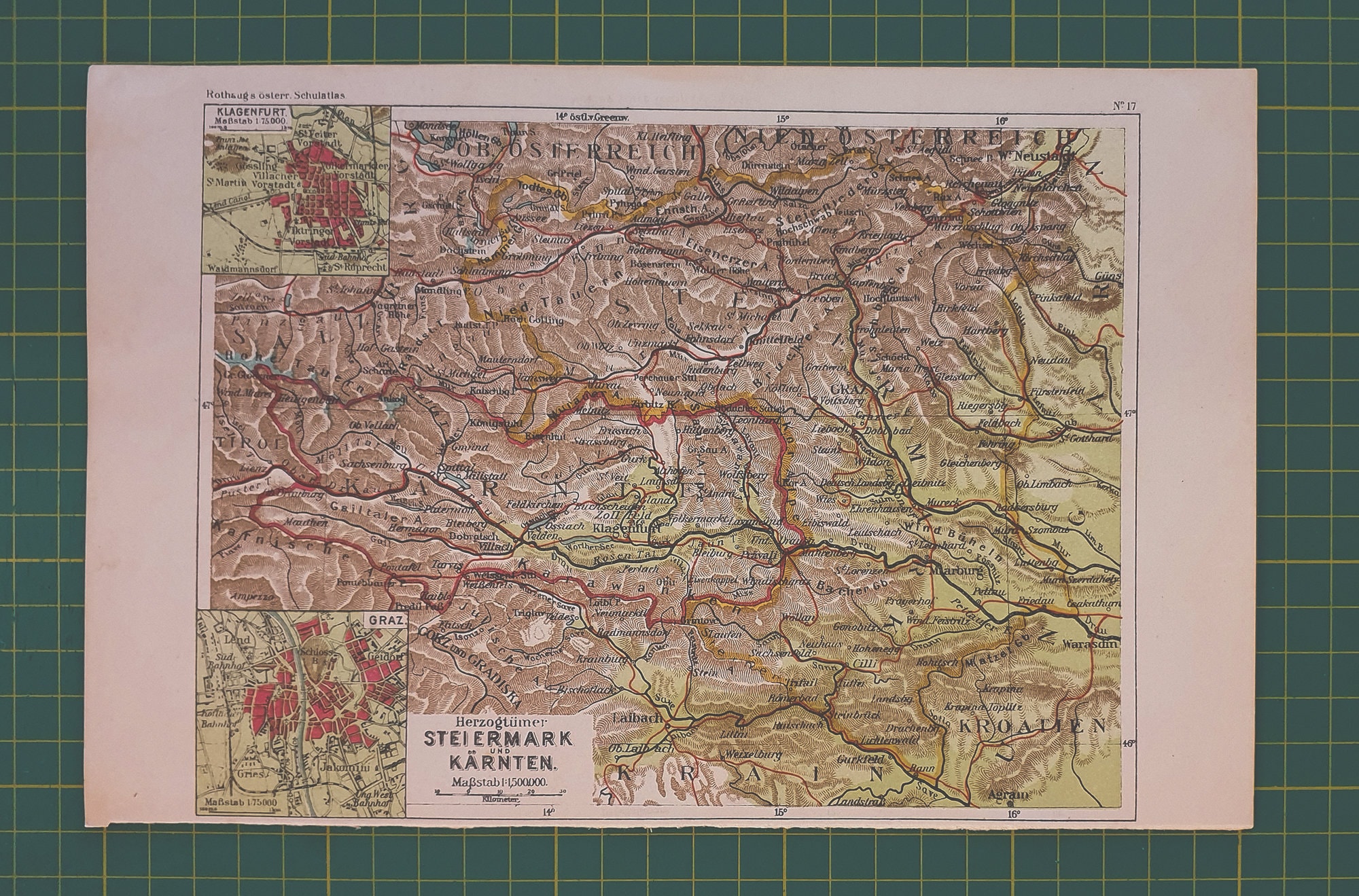 1910s Vintage Styria Map