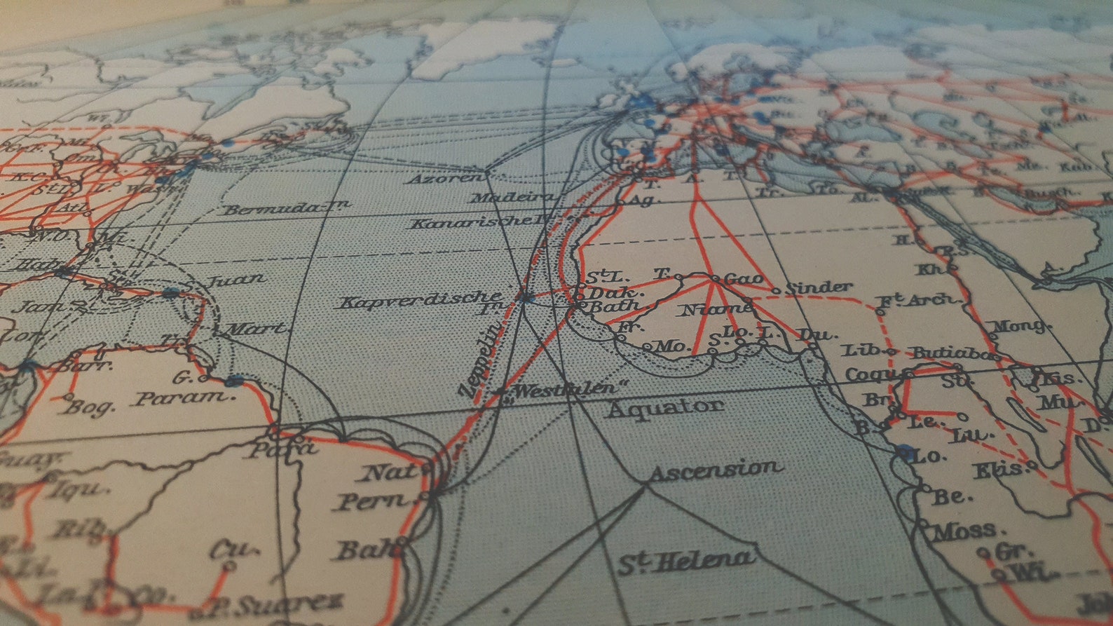 1936 Vintage World Air Traffic Map | Etsy