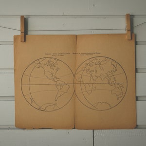 1920s Vintage World Blank Map - Etsy