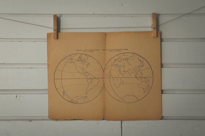 1920s Vintage World Blank Map - Etsy