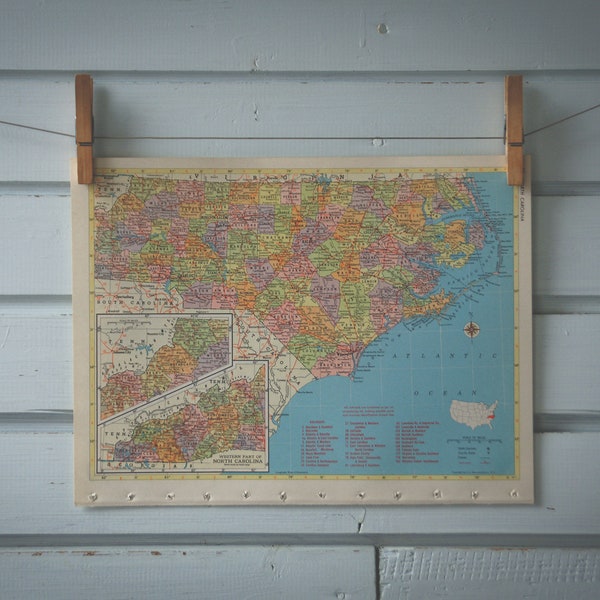 North Carolina Map - Etsy