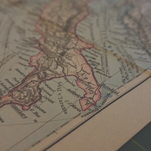 1893 Vintage Map of Italy - Etsy