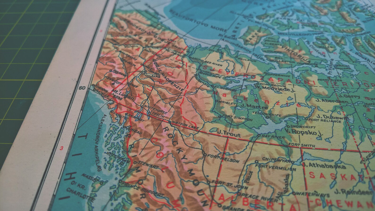1956 Vintage Map of Canada - Etsy