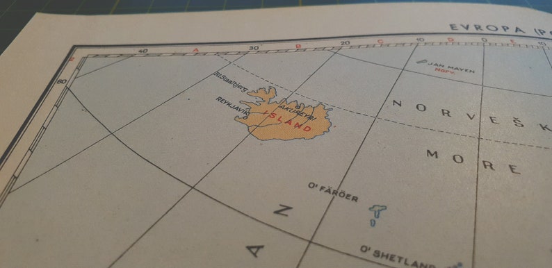 1956 Vintage Map of Europe | Etsy