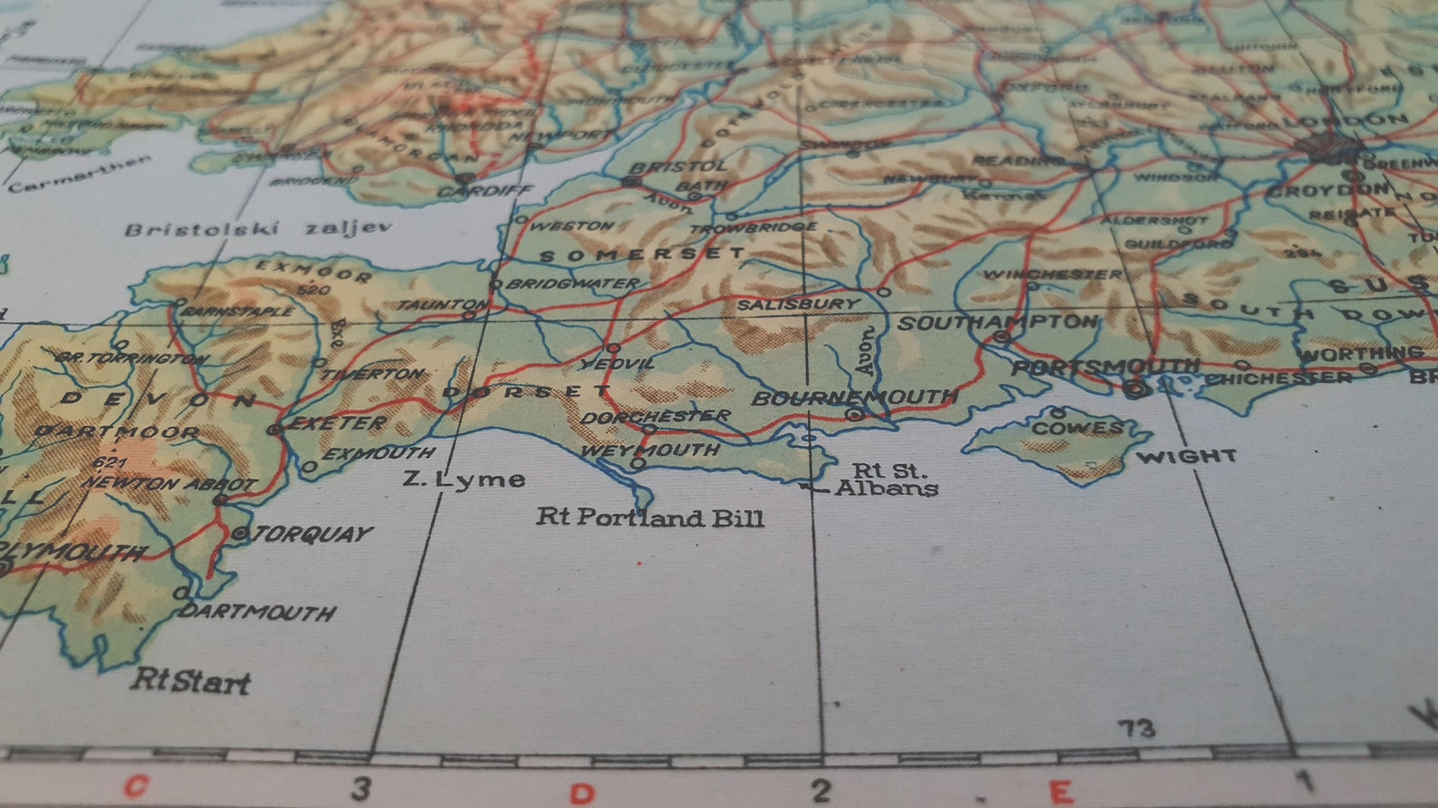 1965 Vintage Map of England - Etsy