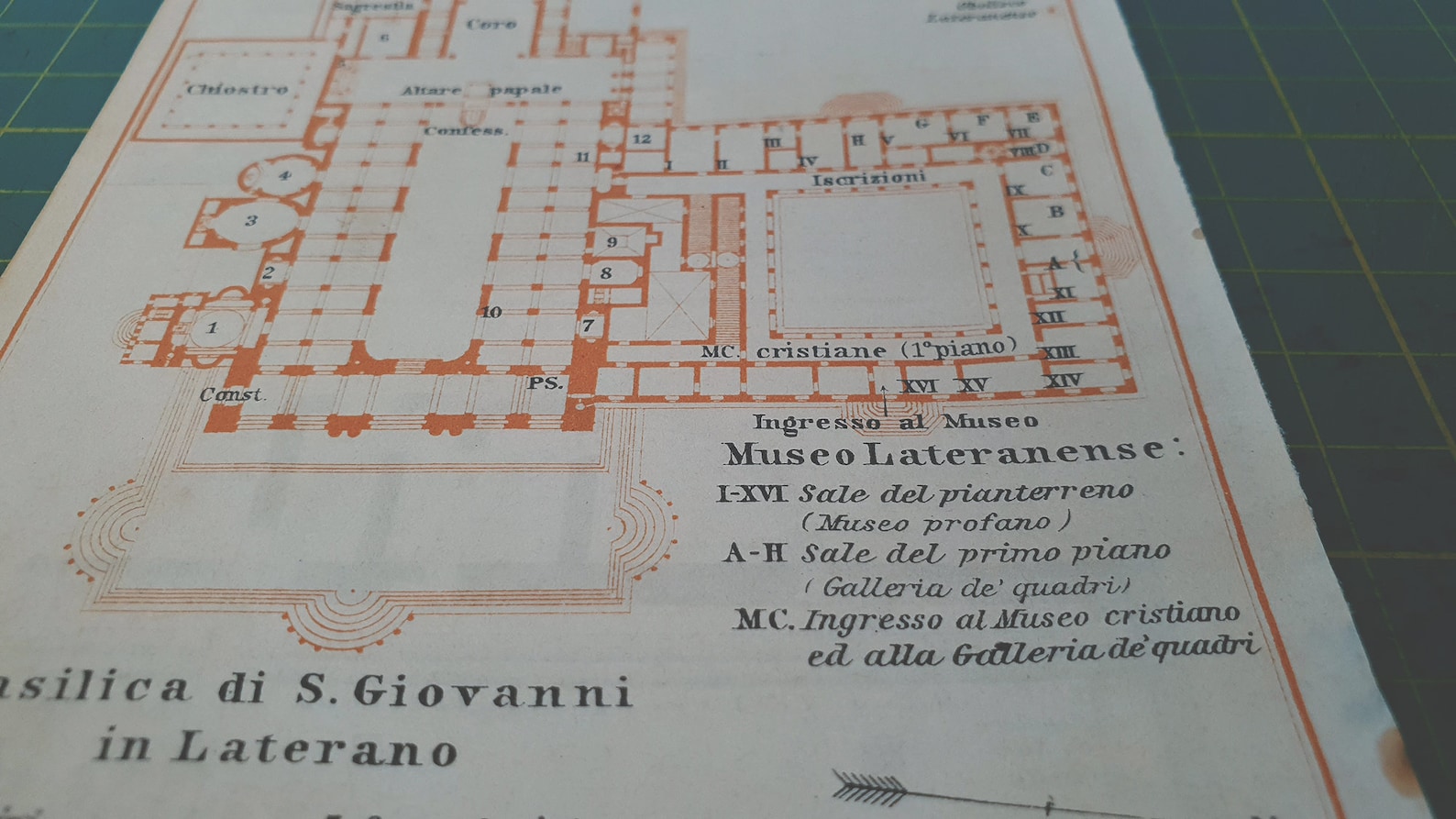 1908 Vintage Plan of the Lateran Basilica - Etsy