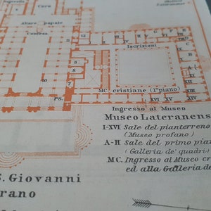 1908 Vintage Plan of the Lateran Basilica - Etsy
