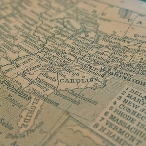 1893 Vintage Map of USA - Etsy