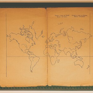 1920s Vintage World Blank Map - Etsy